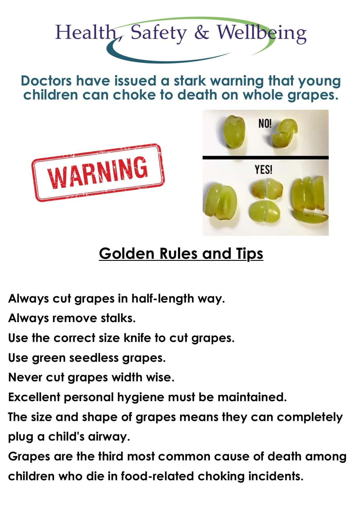 Grapes Warning – St. Cuthbert's Catholic Primary School