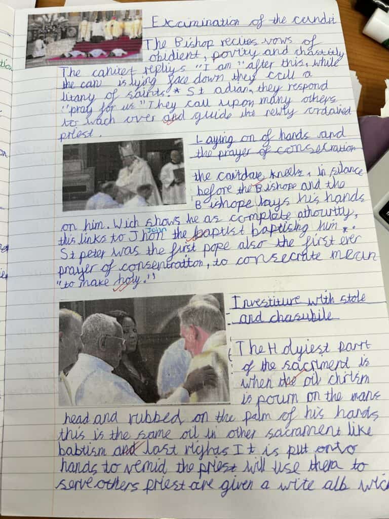 Year 6 – visit from Father Marc – St. Cuthbert's Catholic Primary School