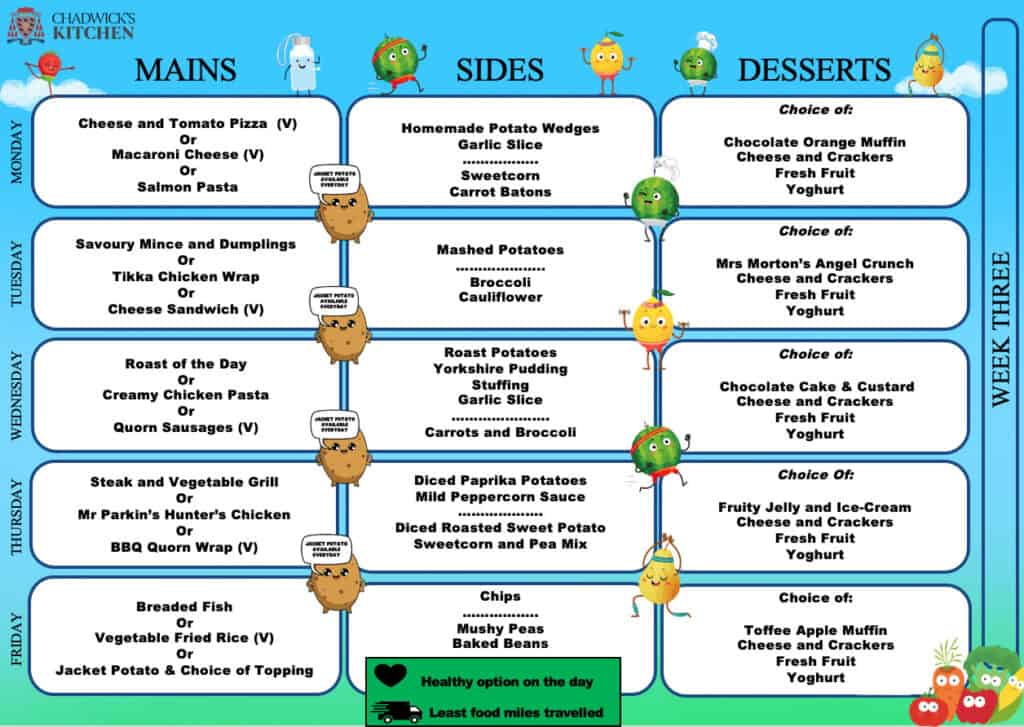 School Lunch Menu – St. Cuthbert's Catholic Primary School